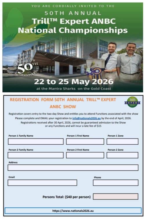 50th ANNUAL TRILL™ EXPERT ANBC NATIONAL TITLES