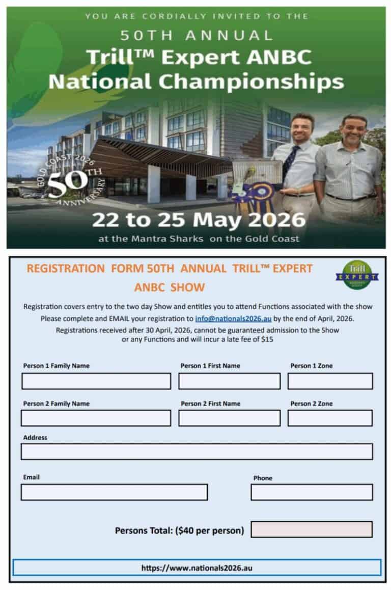 50th ANNUAL TRILL™ EXPERT ANBC NATIONAL TITLES